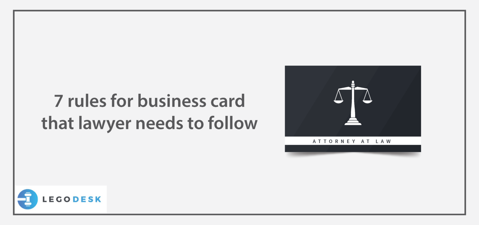 7 Effective Attorney Business Cards Rules - Legodesk